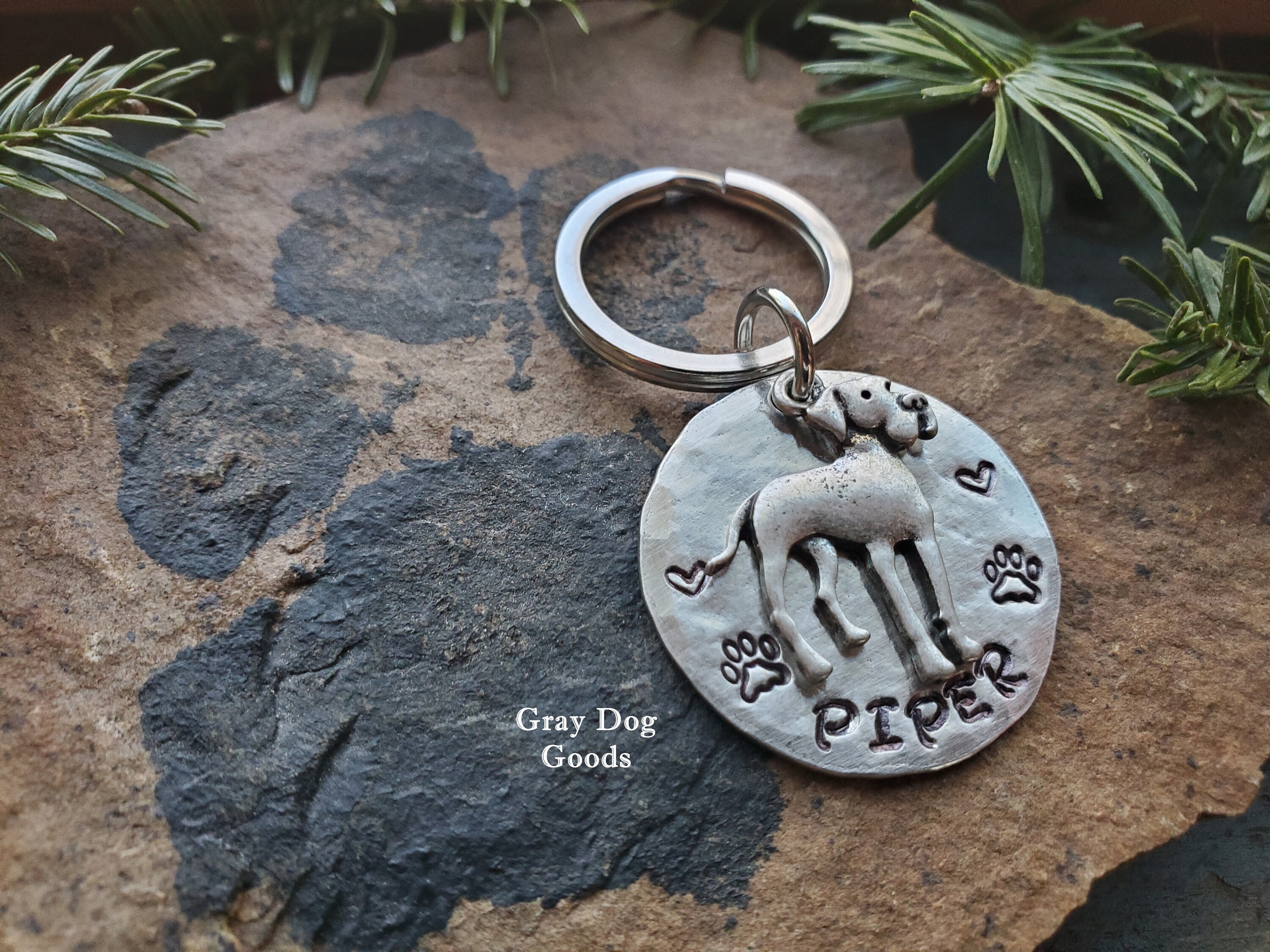Great Dane Key Chain Personalized Dog Key Chain Great Dane | Etsy