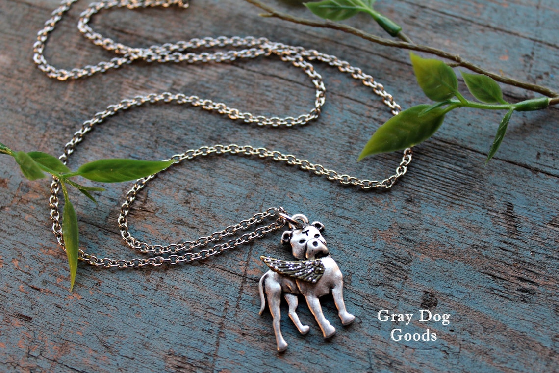 Pit Bull Angel Necklace, Pit Bull Jewelry, Pit Bull Mom, Pit Bull ...