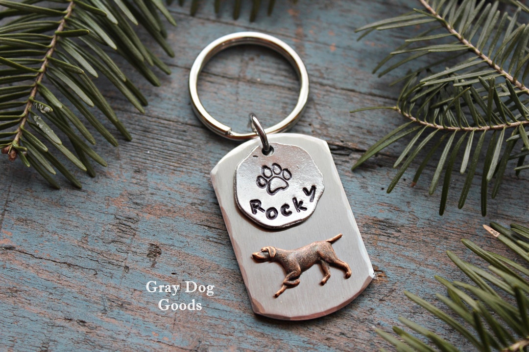 German Shorthaired Pointer Key Chain, Personalized German Shorthair Key ...