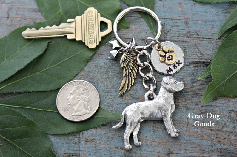 Pit Bull Memorial KeyChain Dog Memorial Key Chain Natural | Etsy