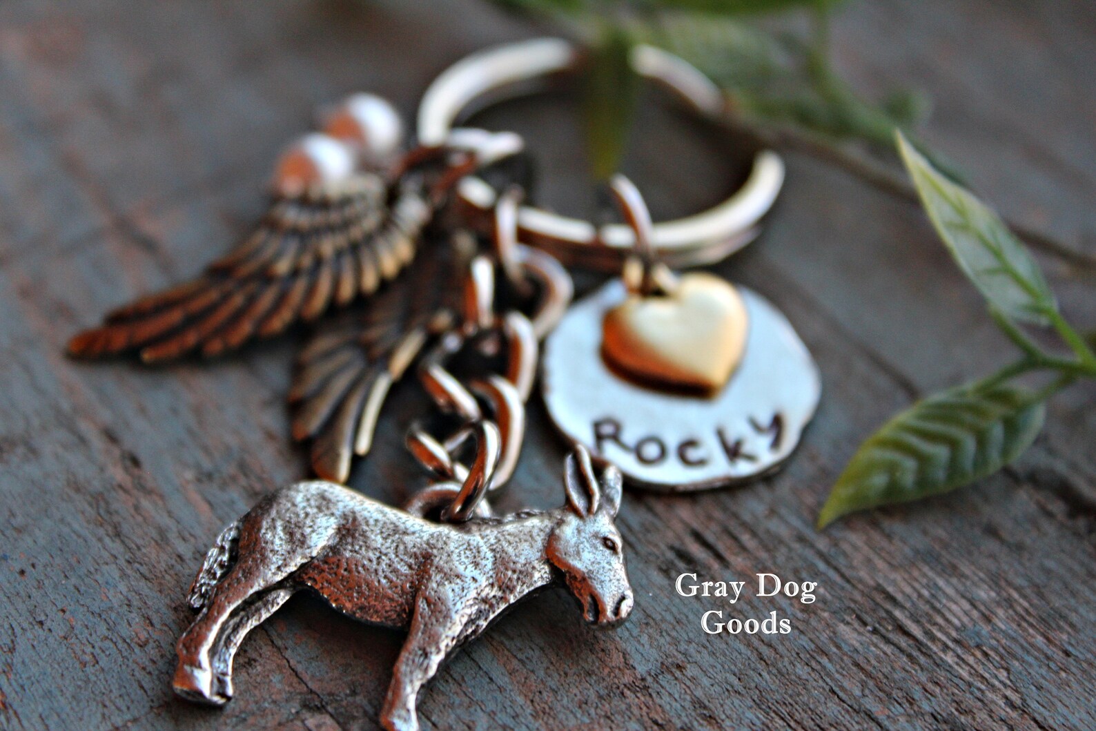 Donkey Memorial Key Chain Pet Memorial Key Chain Donkey Key | Etsy