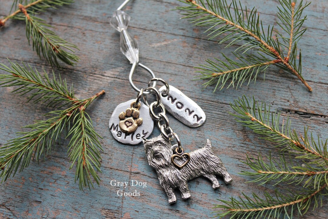 Yorkie Ornament, Yorkie Memorial, Personalized Dog Ornament, Yorkshire ...
