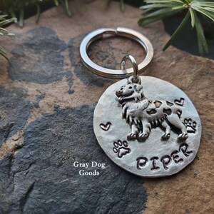 Australian Shepherd Key Chain, Personalized Dog Key Chain, Aussie Mom ...