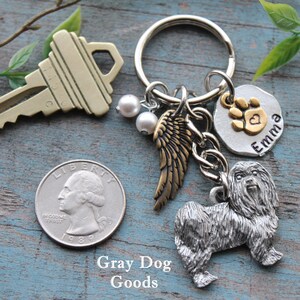 Maltese Memorial Key Chain, Pet Memorial Key Chain, Maltese Key Chain ...