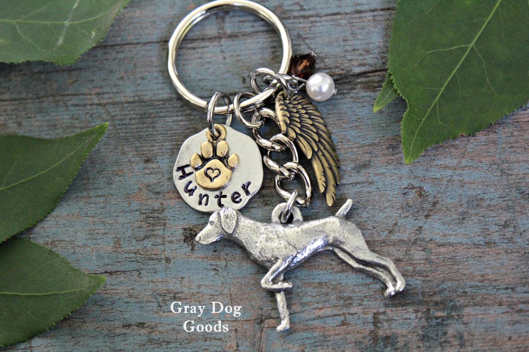 German Shorthaired Pointer Memorial Keychain, GSP Key Chain, Dog ...