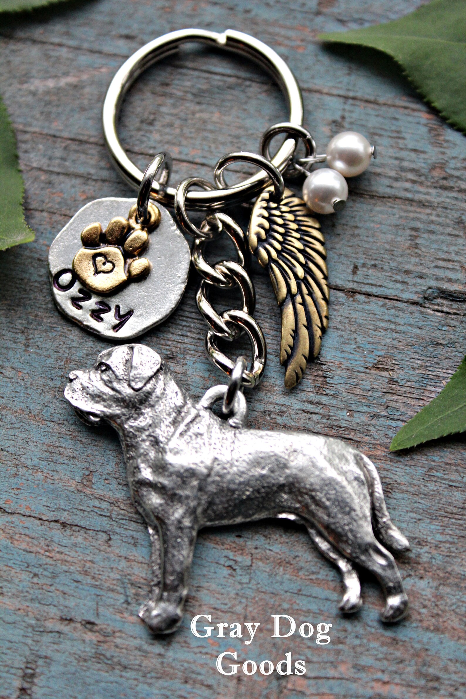 Mastiff Memorial Key Chain Pet Memorial Key Chain English - Etsy