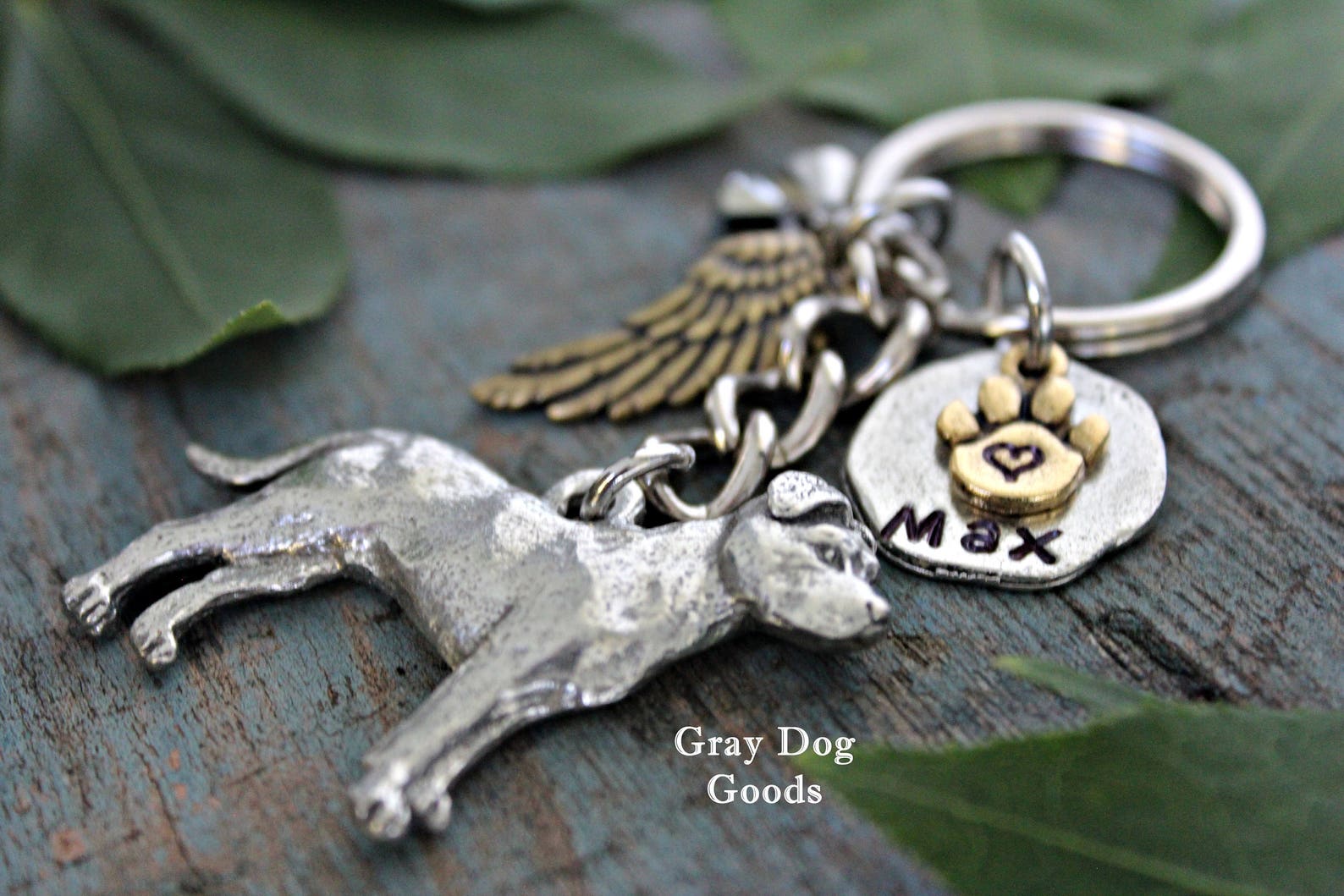 Pit Bull Memorial Keychain Dog Memorial Key Chain Natural - Etsy