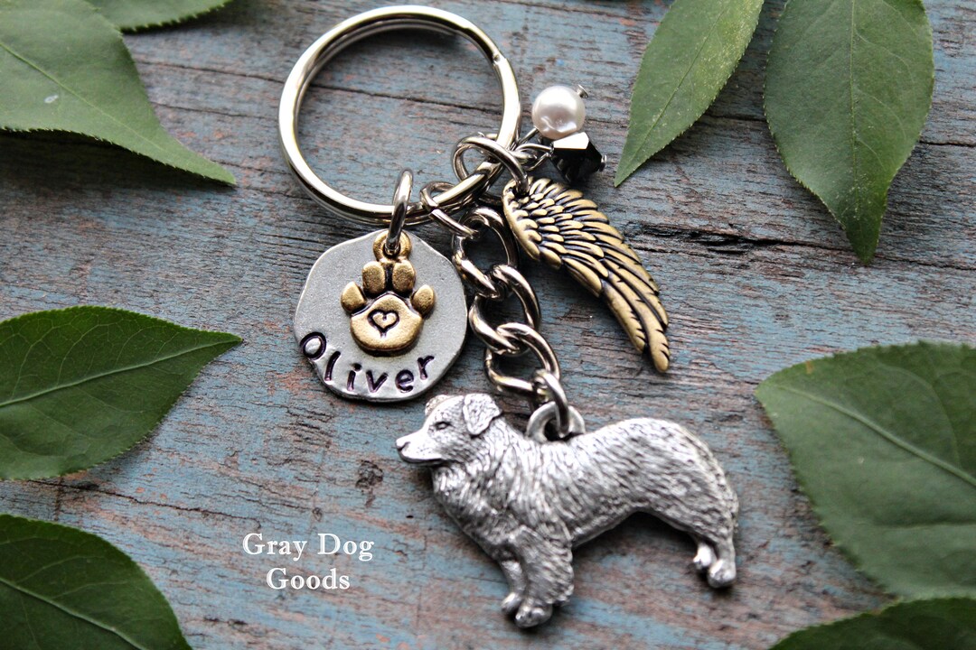 Border Collie Memorial Keychain, Border Collie Keychain, Border Collie ...