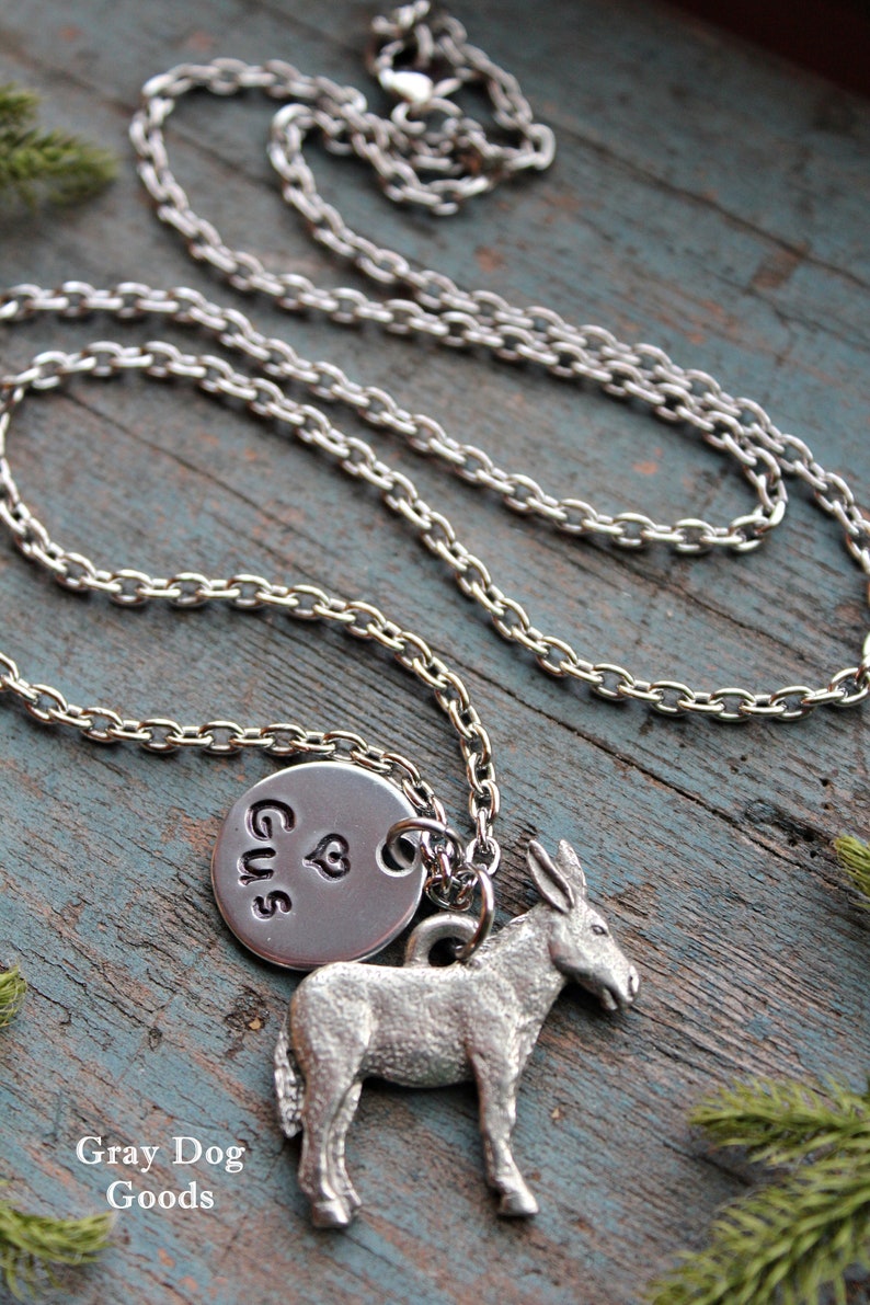 Donkey Necklace, Donkey Mom, Gift for Donkey Lover, Personalized Donkey ...