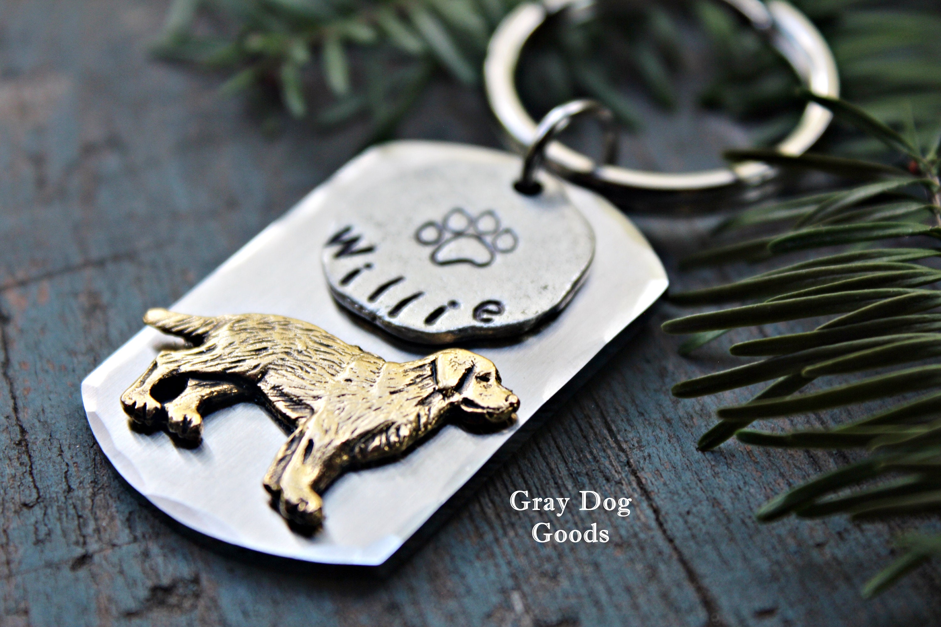 Golden Retriever Key Chain Personalized Golden Retriever Key | Etsy