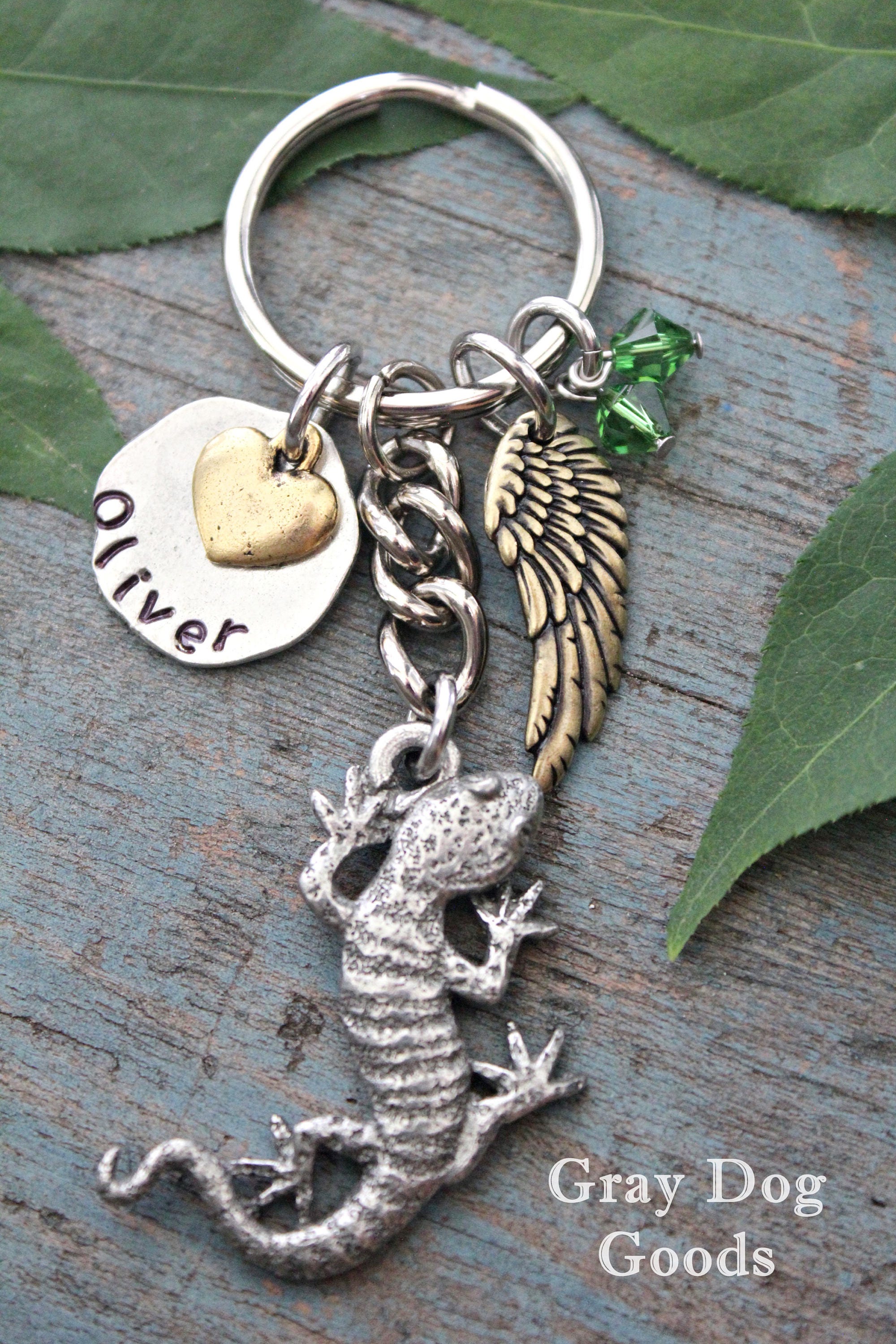 Gecko Lizard Memorial KeyChain Pet Memorial KeyChain Lizard | Etsy