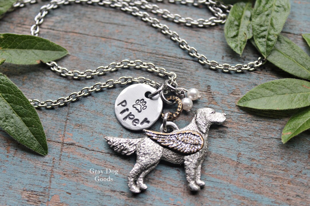 English Setter Angel Necklace, English Setter Sympathy Gift ...