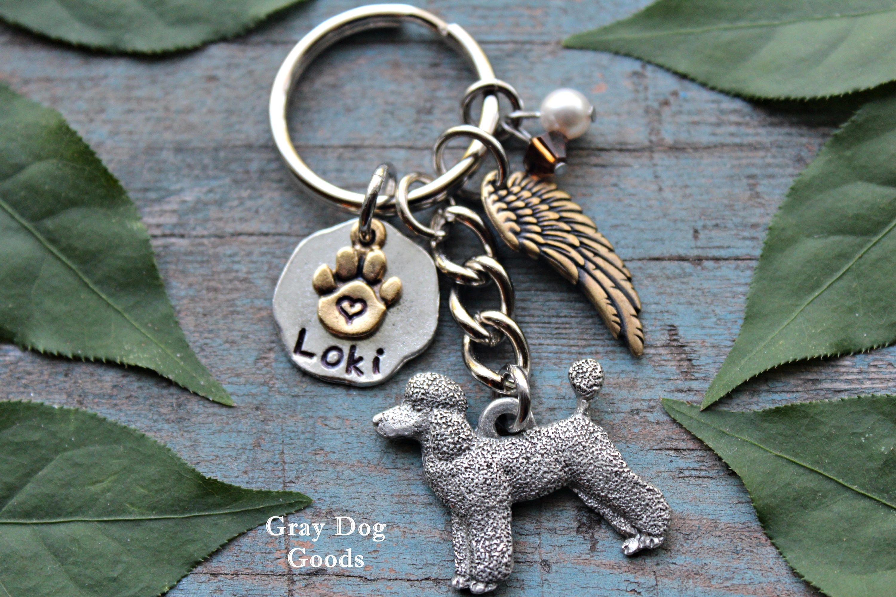 Poodle Memorial KeyChain Pet Memorial KeyChain Poodle | Etsy