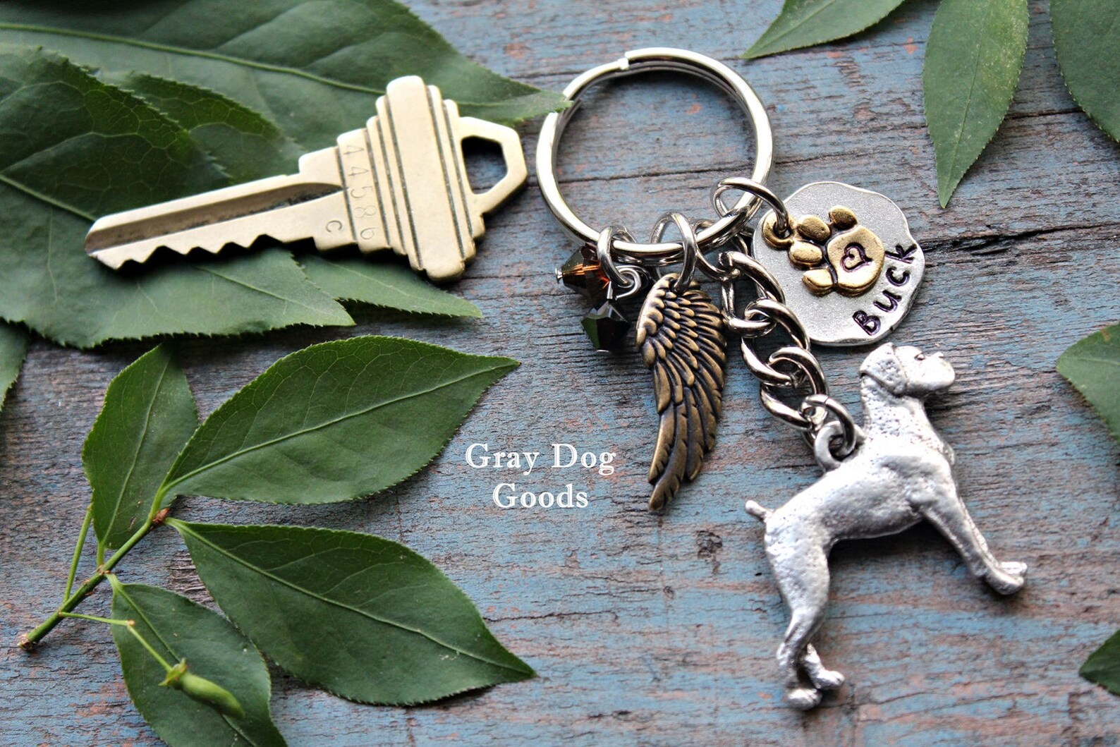 Boxer Memorial Key Chain Pet Memorial Key Chain Boxer Floppy | Etsy