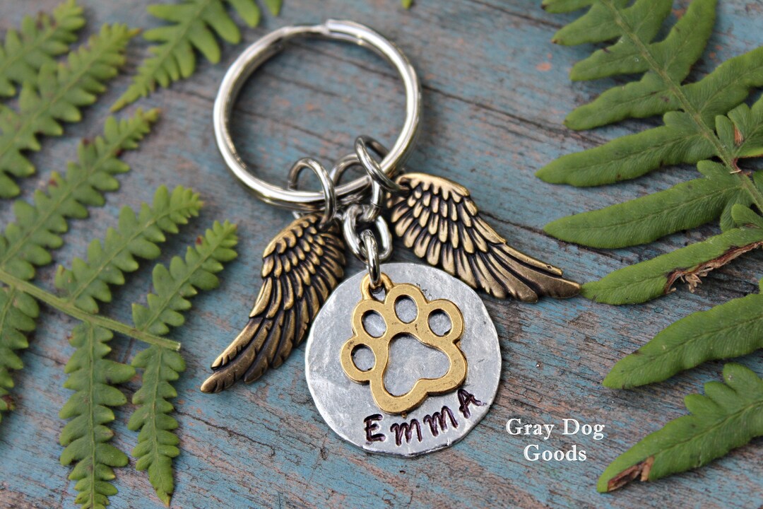 Pet Memorial Key Chain, Pet Remembrance Gift, Dog or Cat, Pet Sympathy ...