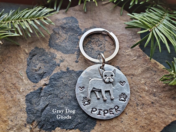 French Bulldog Key Chain Personalized Dog Key Chain Frenchie | Etsy