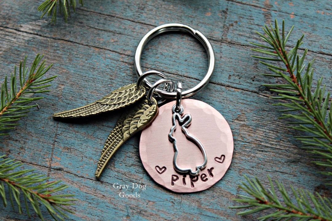 Rabbit Memorial Key Chain, Rabbit Remembrance Gift, Pet Bunny Rabbit ...