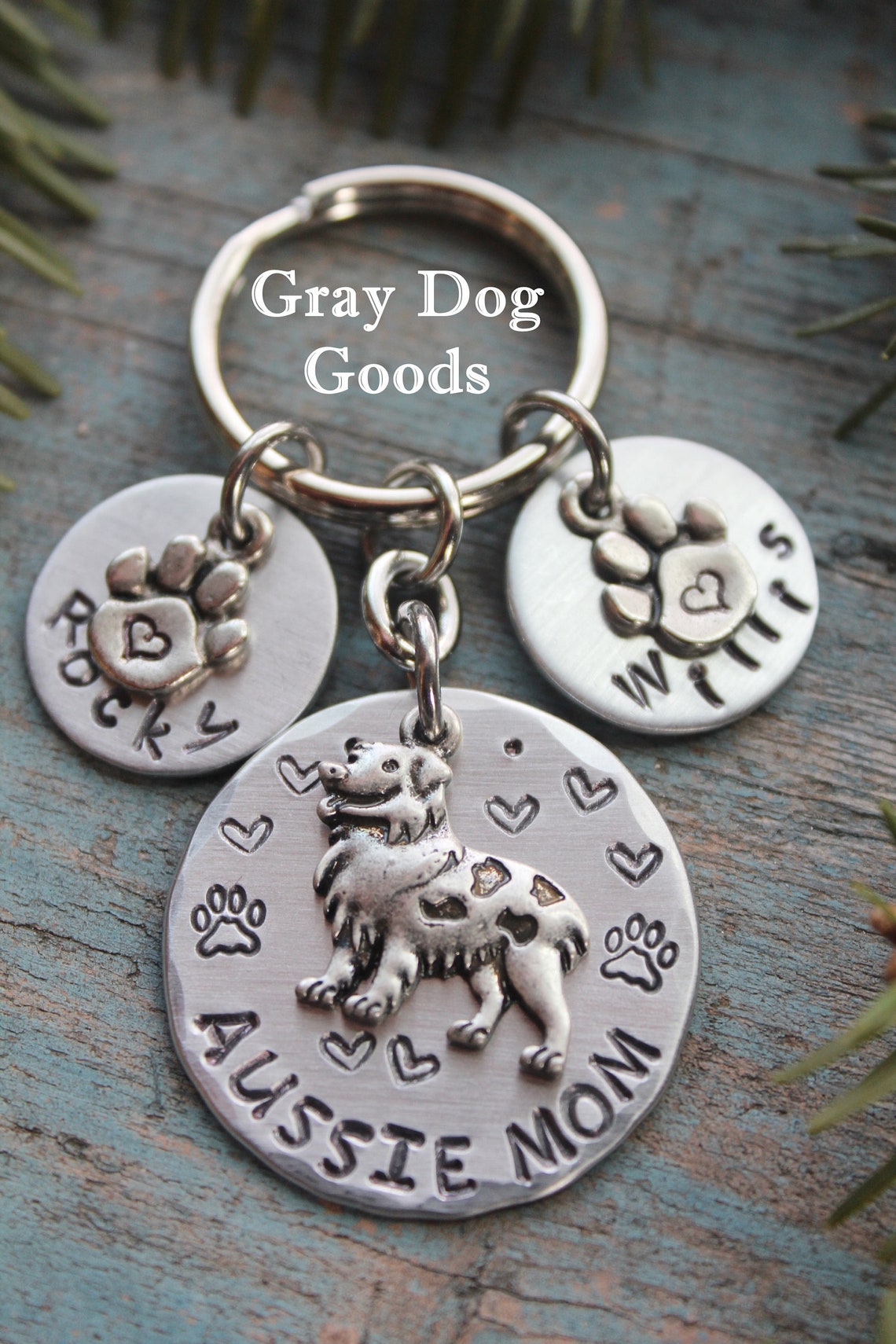 Australian Shepherd Key Chain Aussie Mom Personalized Aussie - Etsy
