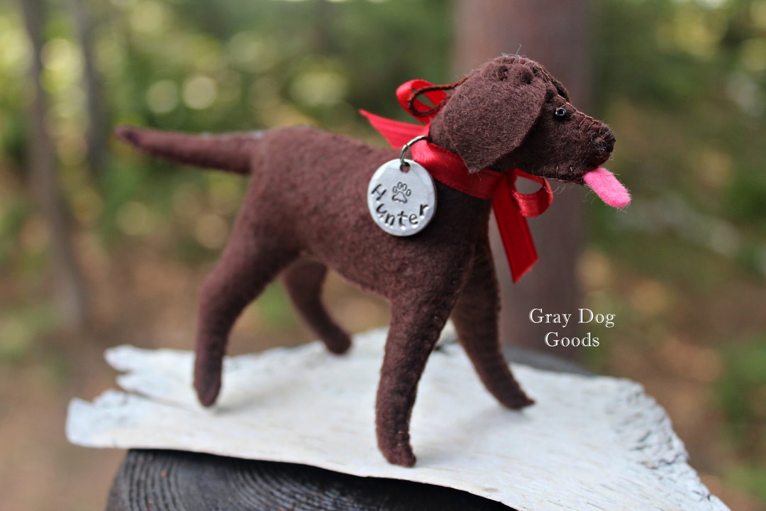 Chocolate Lab Ornament, Personalized Dog Ornament, Labrador Ornament ...