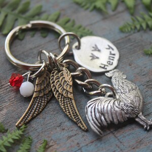 Rooster Memorial Key Chain, Pet Memorial Key Chain, Rooster Key Chain ...