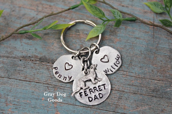 Ferret Dad Key Chain Ferret Key Chain Personalized Ferret | Etsy