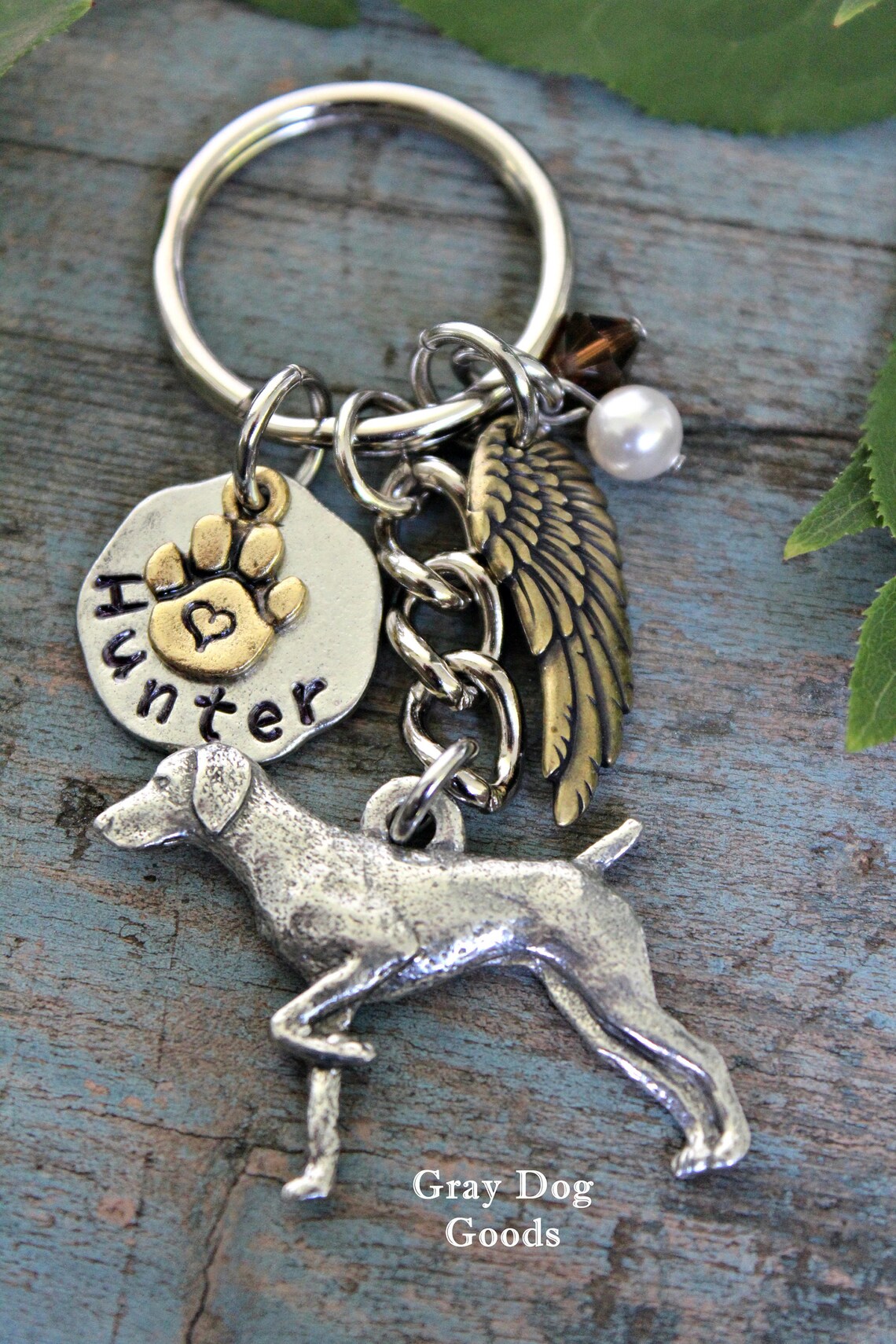 German Shorthaired Pointer Memorial KeyChain GSP Key Chain | Etsy