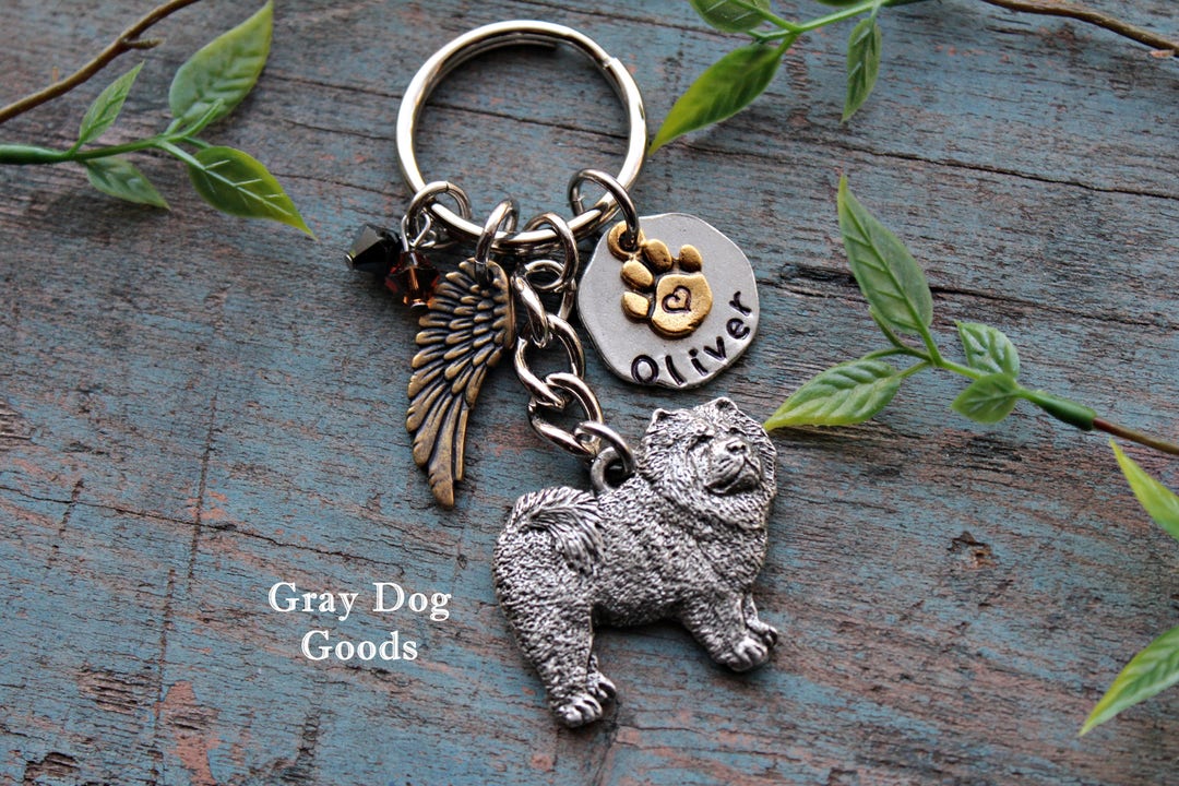 Chow Chow Memorial Key Chain, Pet Memorial Key Chain, Chow Chow Key ...