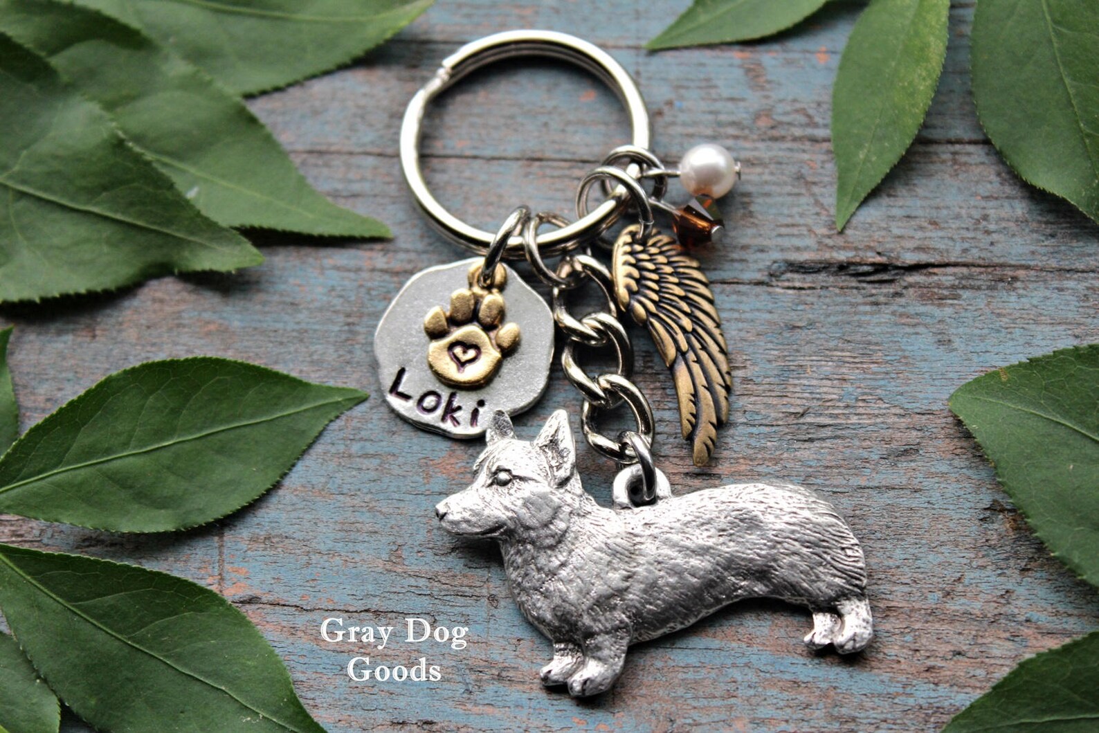 Corgi Memorial Key Chain Pet Memorial Key Chain Pembroke | Etsy