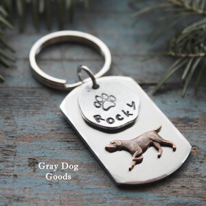 German Shorthaired Pointer Key Chain, Personalized German Shorthair Key ...