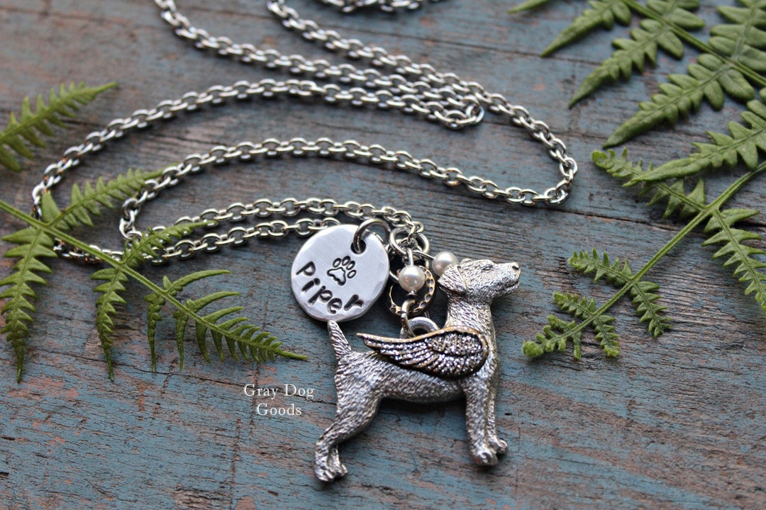 Jack Russell Angel Necklace, Jack Russell Sympathy Gift, Personalized ...