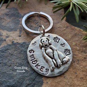 Doodle Key Chain, Goldendoodle Key Chain, Personalized Dog Key Chain ...