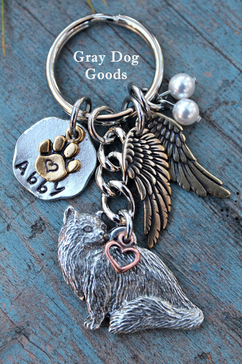 Cat Memorial Key Chain, Pet Memorial Key Chain, Cat Key Chain, Cat ...