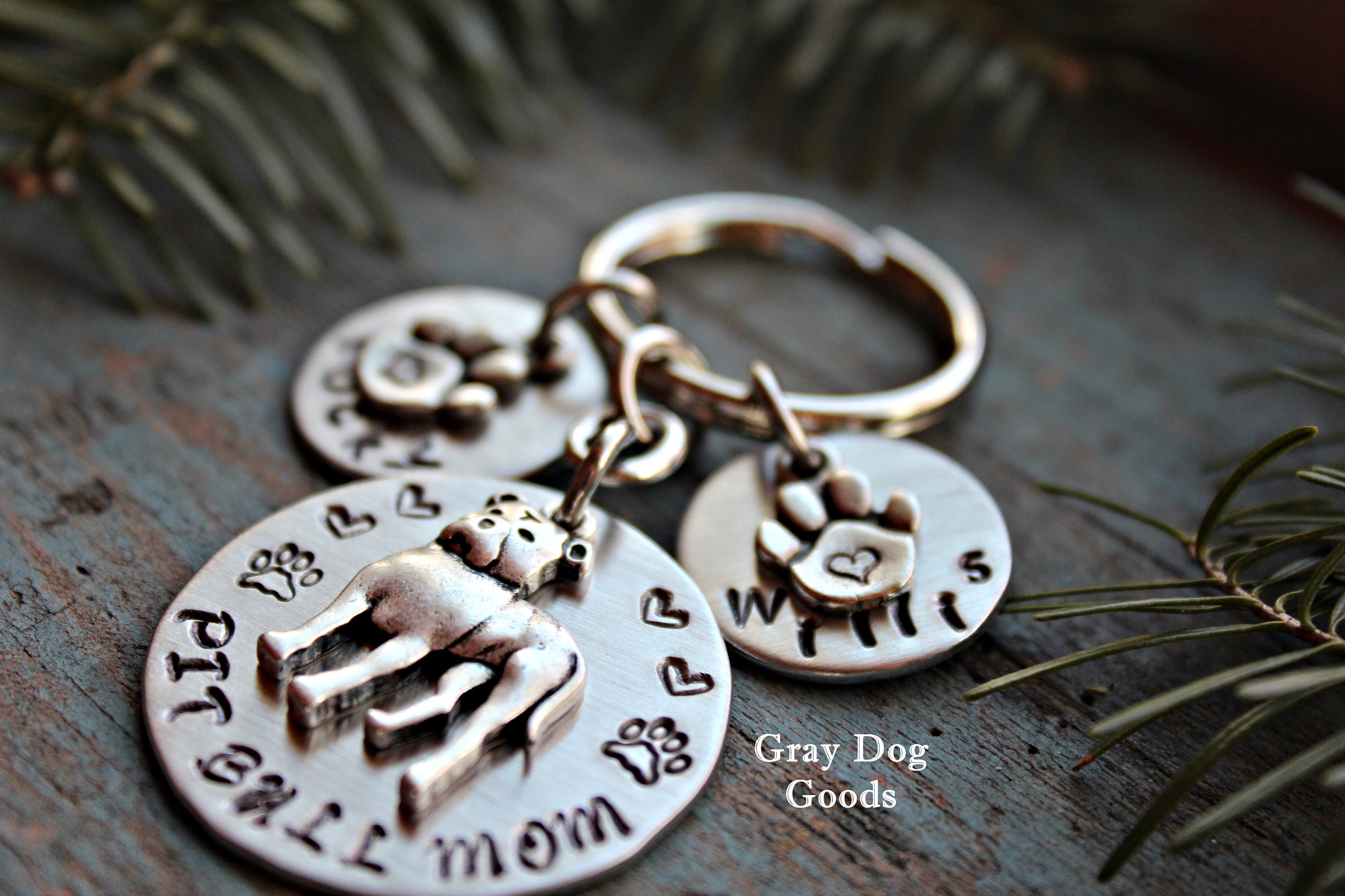 Pit Bull Key Chain Pitty Mom Personalized Pit Bull Key | Etsy