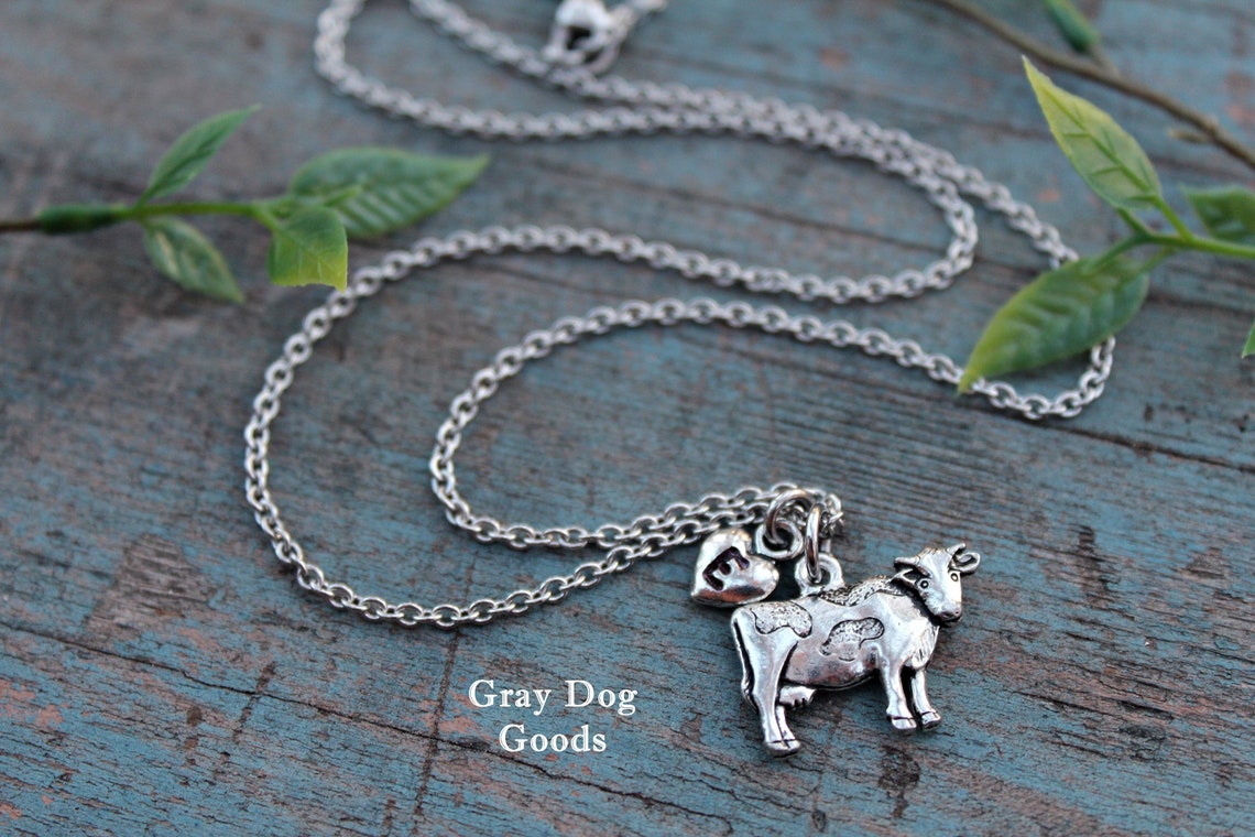 Cow Necklace Cow Jewelry Pet Cow Cow Sympathy Gift Dairy - Etsy