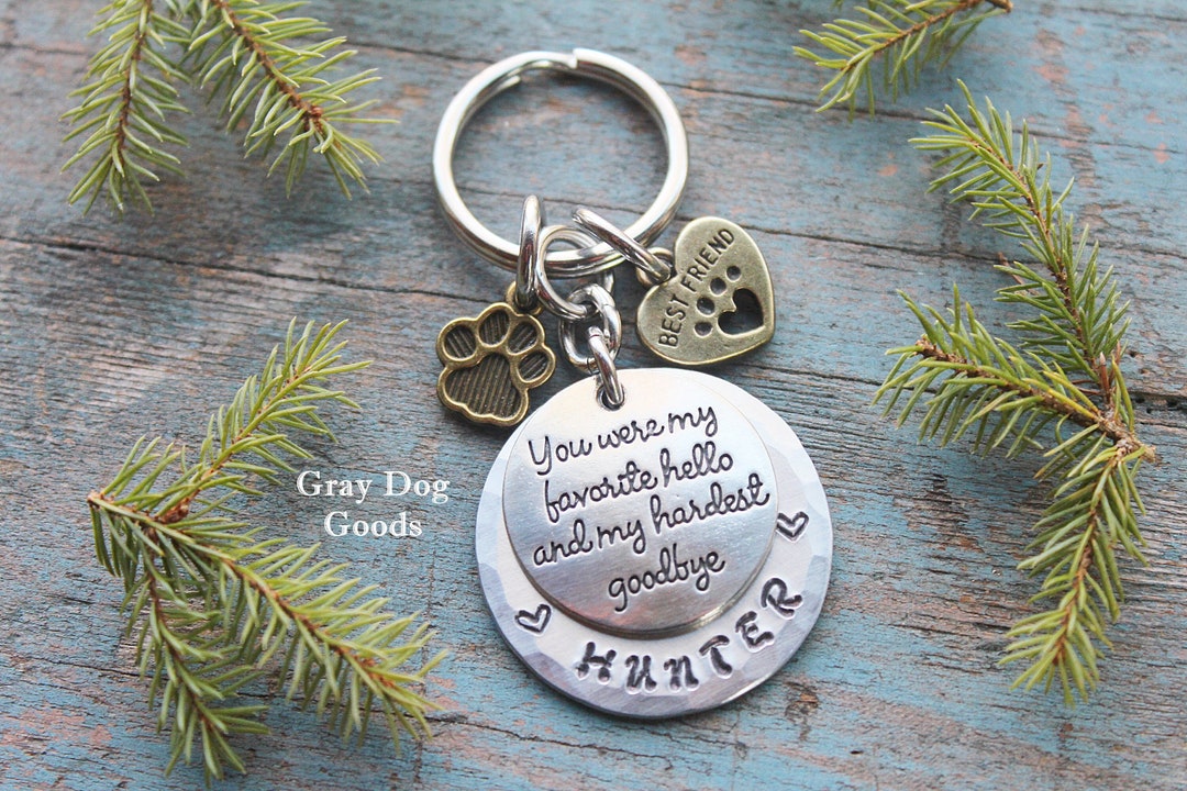 Pet Memorial Key Chain, Pet Remembrance Gift, Loss of Dog, Loss of Cat ...