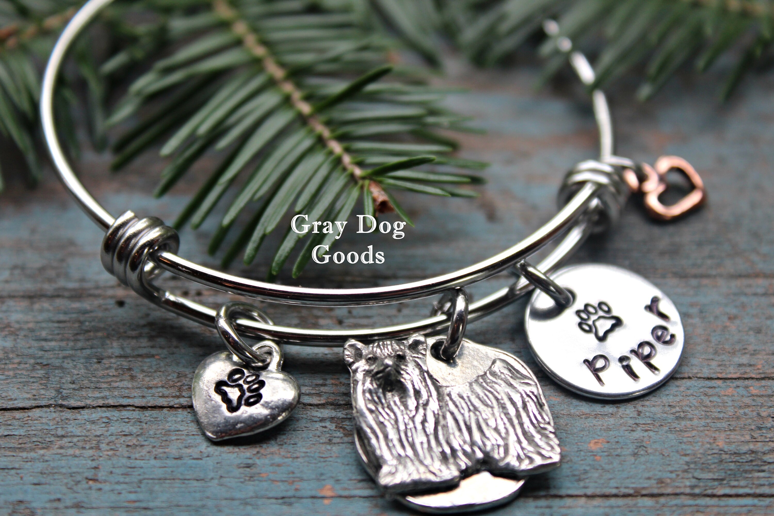 Yorkie Bracelet Yorkshire Terrier Jewelry Personalized Dog | Etsy