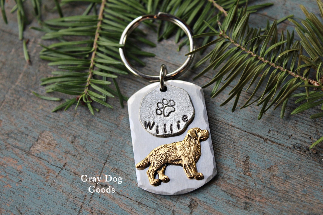 Golden Retriever Key Chain, Personalized Golden Retriever Key Chain ...