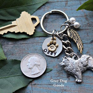 Samoyed Memorial Key Chain, Pet Memorial Key Chain, Samoyed Key Chain ...