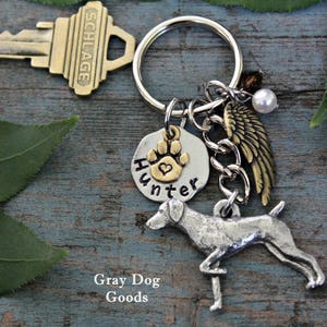 German Shorthaired Pointer Memorial Keychain, GSP Key Chain, Dog ...