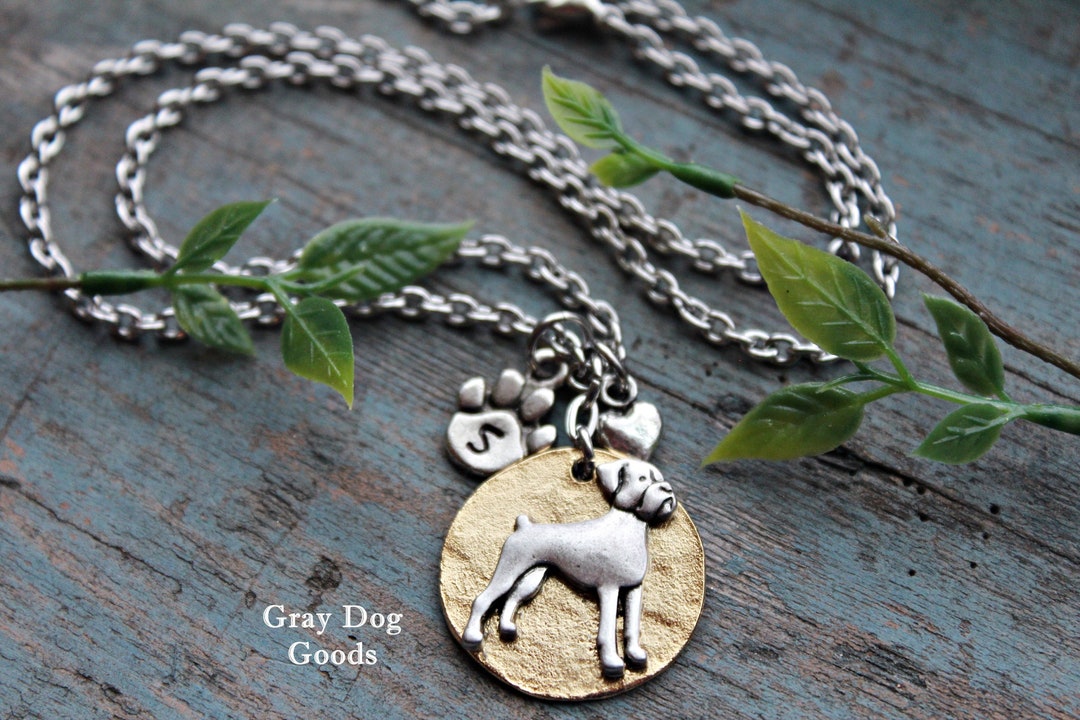 Boxer Necklace, Boxer Jewelry, Boxer Mom, Personalized Dog Jewelry ...