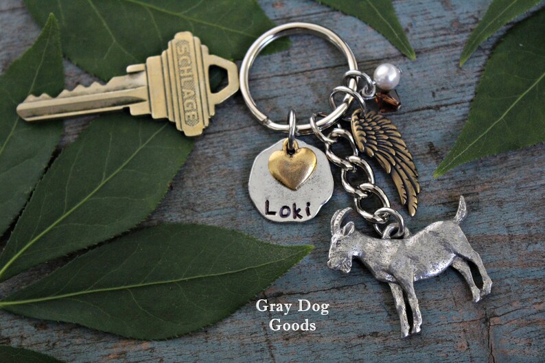 Goat Memorial Key Chain, Pet Memorial Key Chain, Goat Keychain, Pet ...