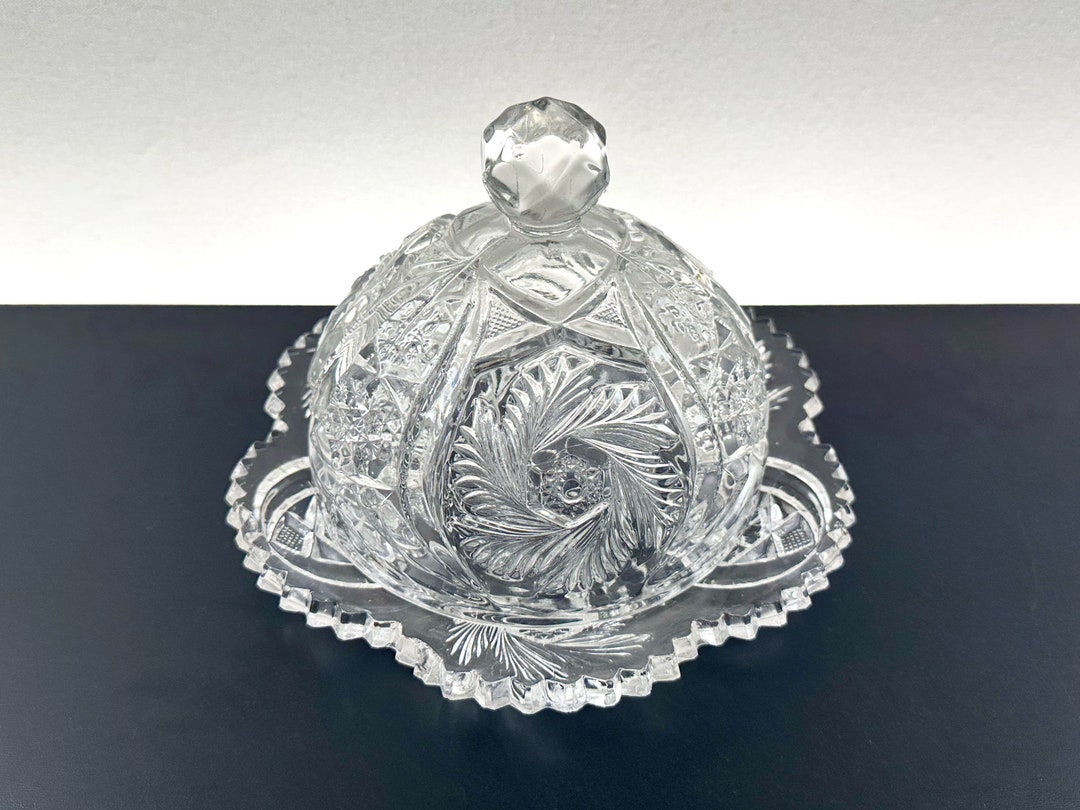 Antique Mckee wiltec Pattern Covered Round Butter Dish EAPG Mckee ...