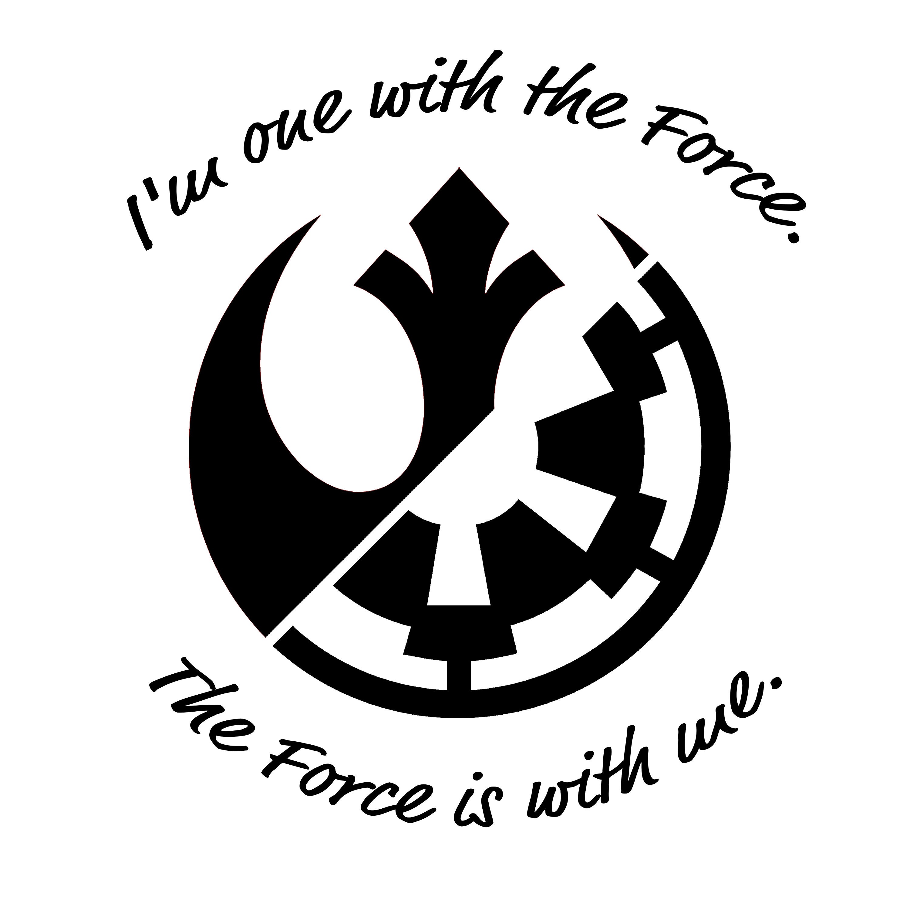 Star Wars/ I Am One With the Force/ Resistance/ Empire / Decal - Etsy