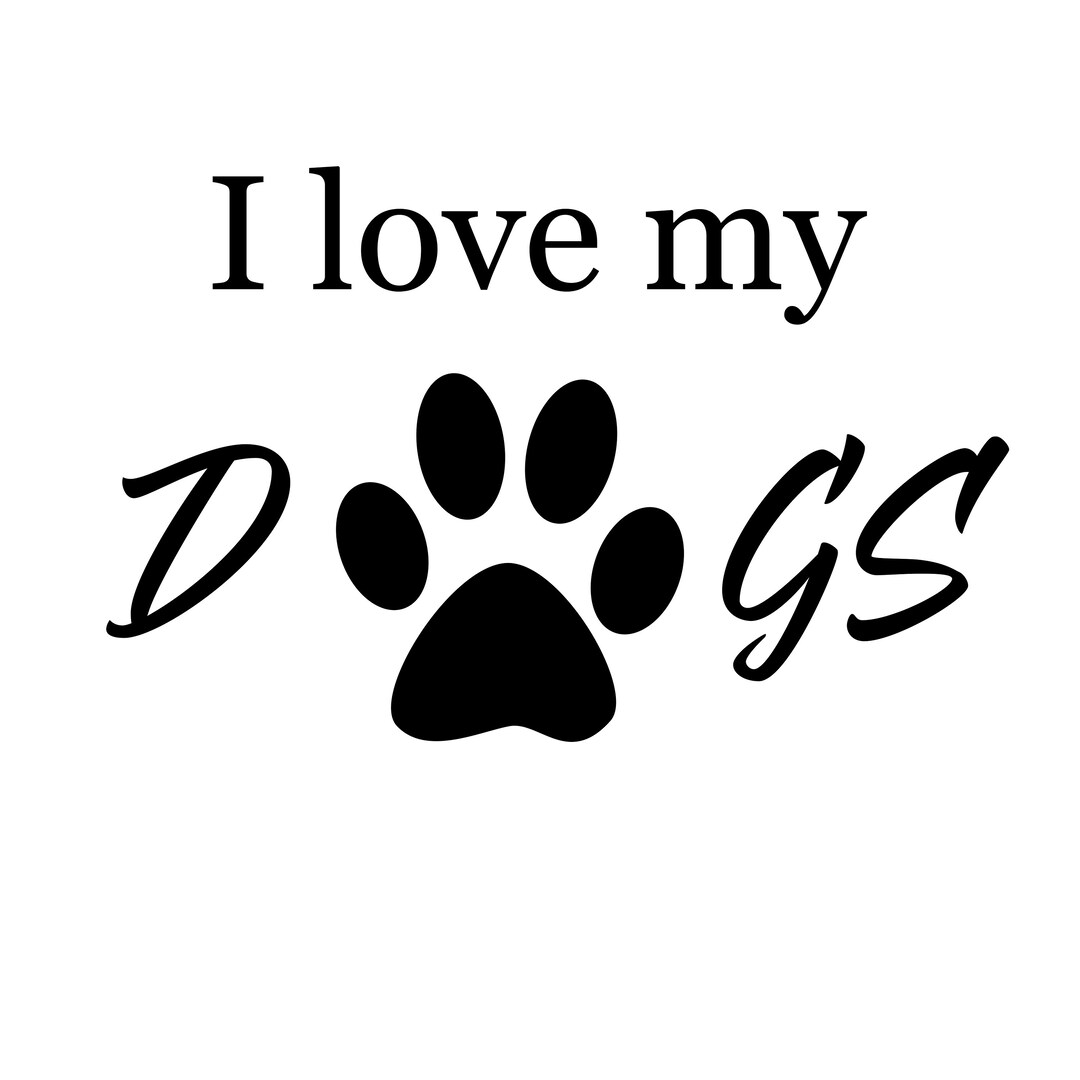I Love My Dogs Aufkleber / Aufkleber - Etsy.de