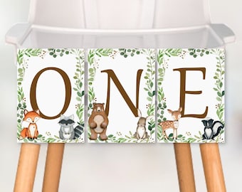 Woodland One Birthday Banner - Etsy