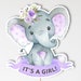 PRINTABLE Elephant Centerpieces Purple Elephant Baby Shower - Etsy
