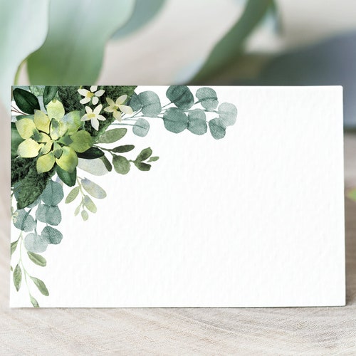 Editable Buffet Card Template Download Greenery Wedding Buffet - Etsy