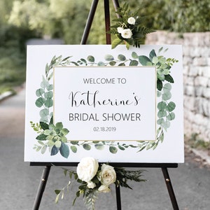 CUSTOM Succulent Greenery Welcome Sign Bridal Shower Welcome - Etsy