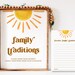 Sun Baby Shower Family Traditions Cards & Sign Here Comes the - Etsy