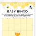 Baby Bingo Cards Bumble Bee Baby Shower Game Blank Bingo Printable ...